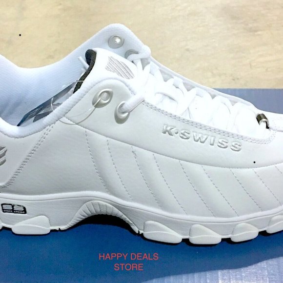 K-Swiss | Shoes | K Swiss White Black Silver Model St329 Mens Shoes Sz ...